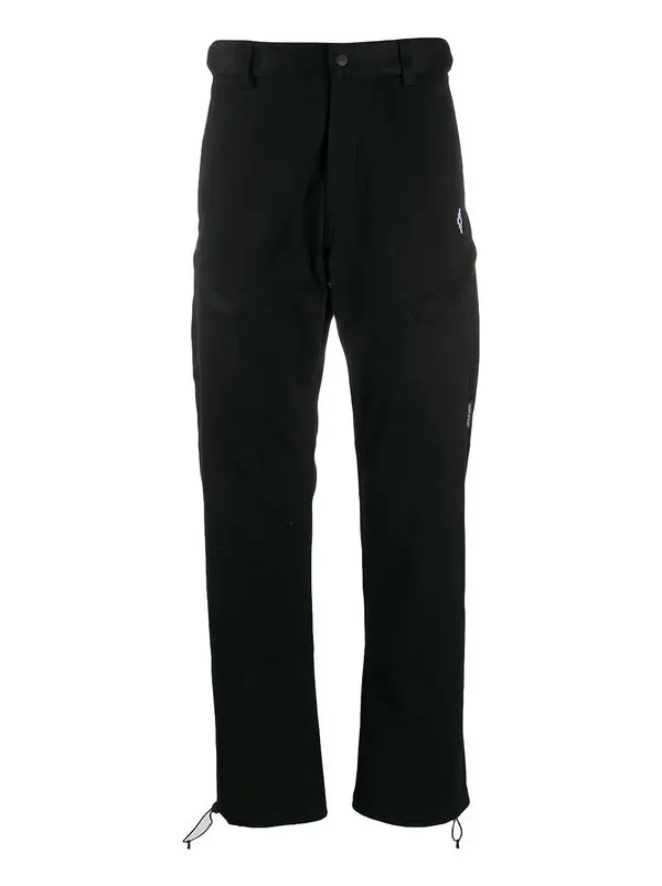 COUNTY OF MILAN Cotton Logo Cross Zipped Trousers - Black