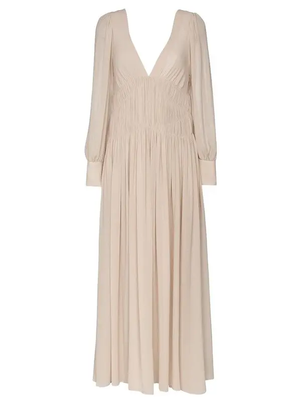 Stella McCartney Carleigh Silk-georgette Maxi Dress - Neutrals