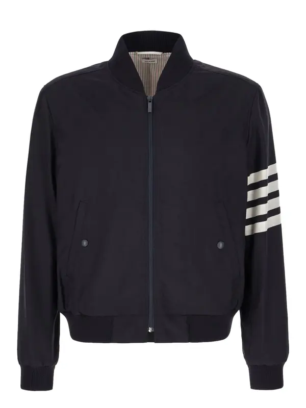 Thom Browne 4-bar Bomber Jacket - Blue