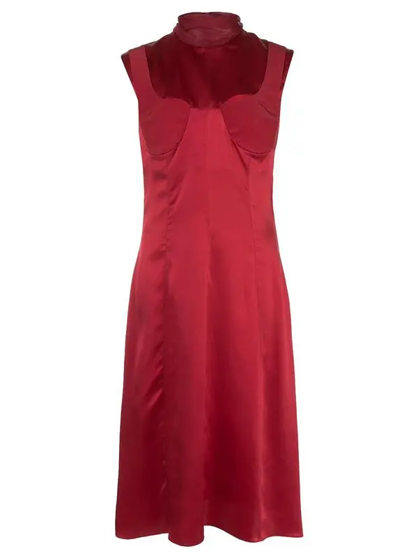 DELADA Silk Cut-out Dress - Red