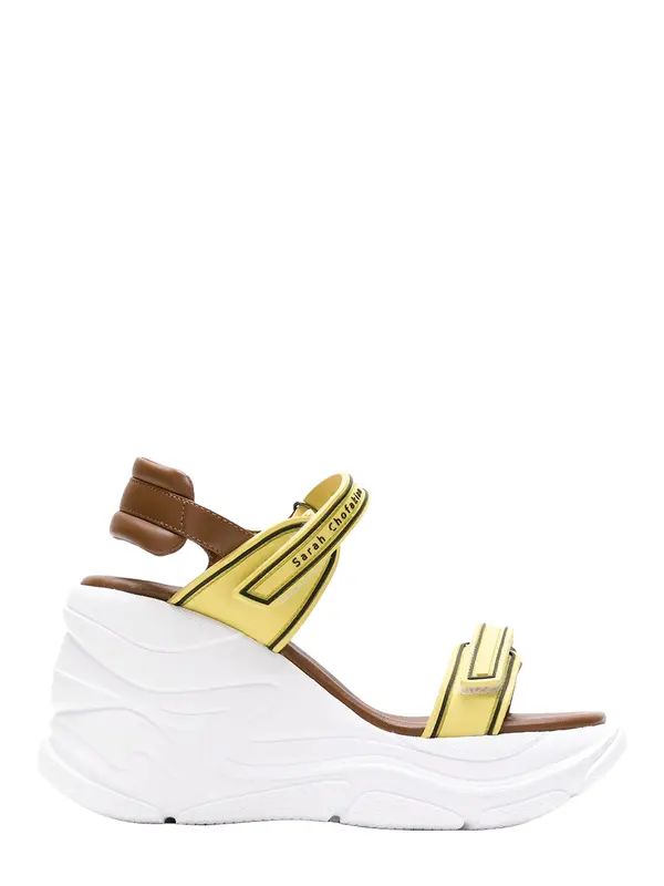 STUDIO CHOFAKIAN Comfort Flatform Sandals - Yellow