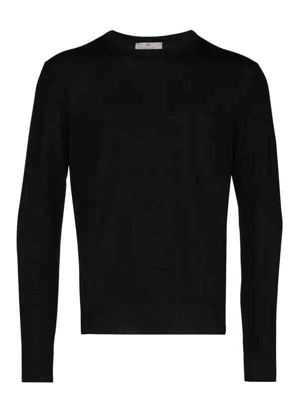 Canali Fine-knit Sweater - Black