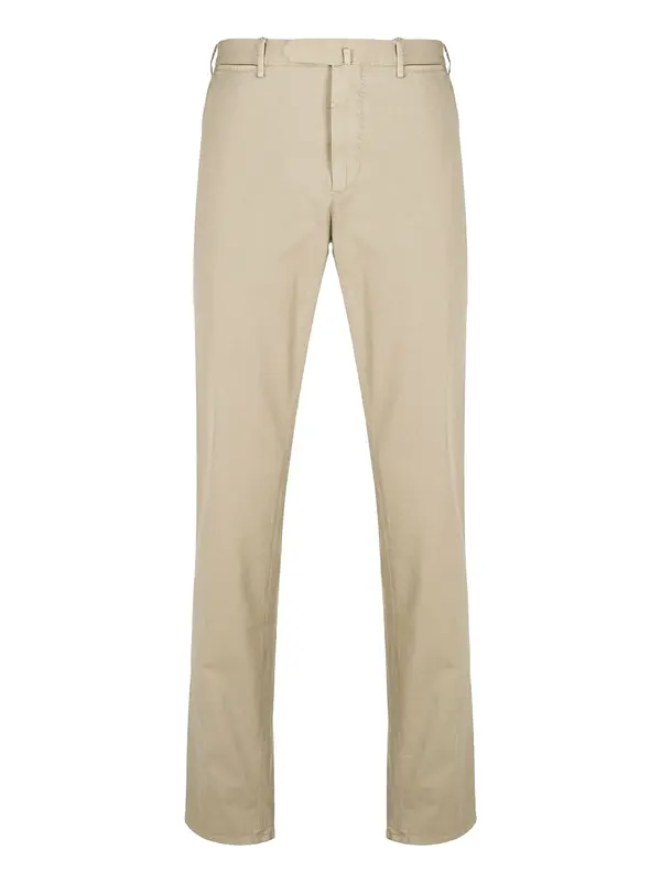 DELL'OGLIO Straight-leg Chino Trousers - Neutrals