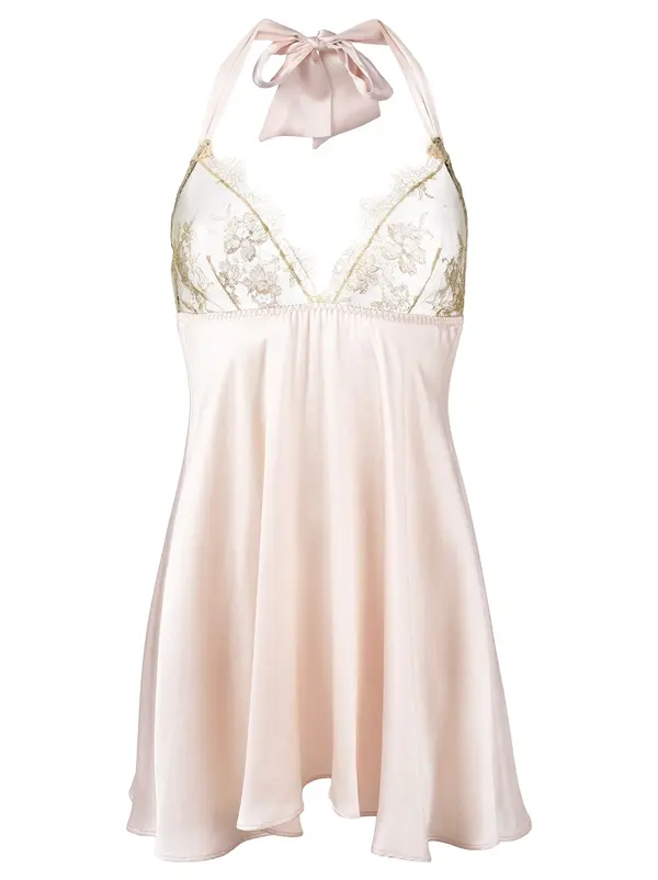GILDA & PEARL Harlow Babydoll Slip Dress - Neutrals