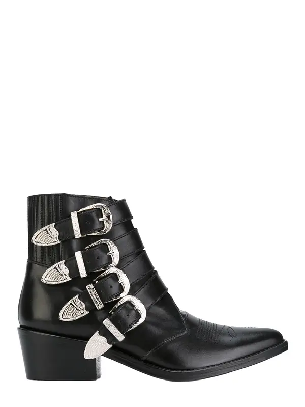 Toga Multi Straps Boots - Black