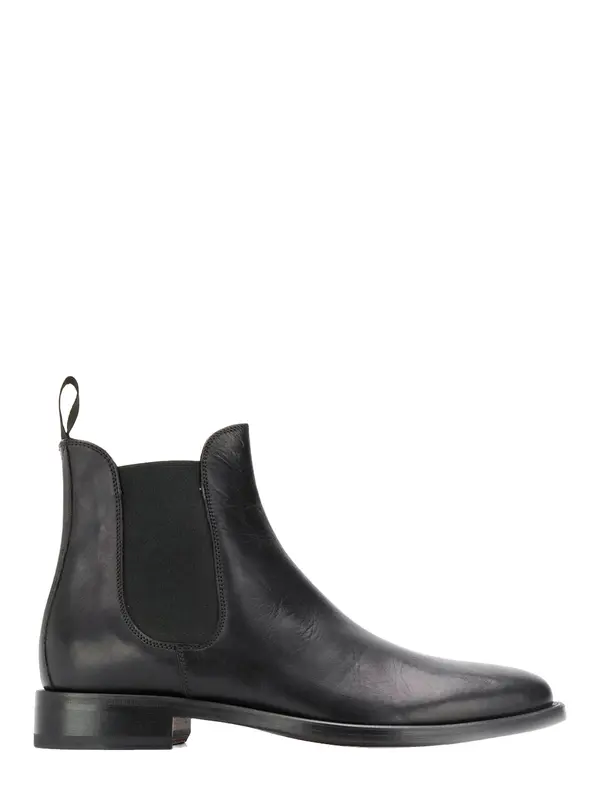 SCAROSSO Leather Chelsea Boots - Black