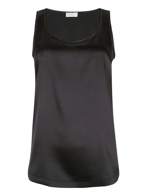 Brunello Cucinelli Scoop Neck Vest - Black