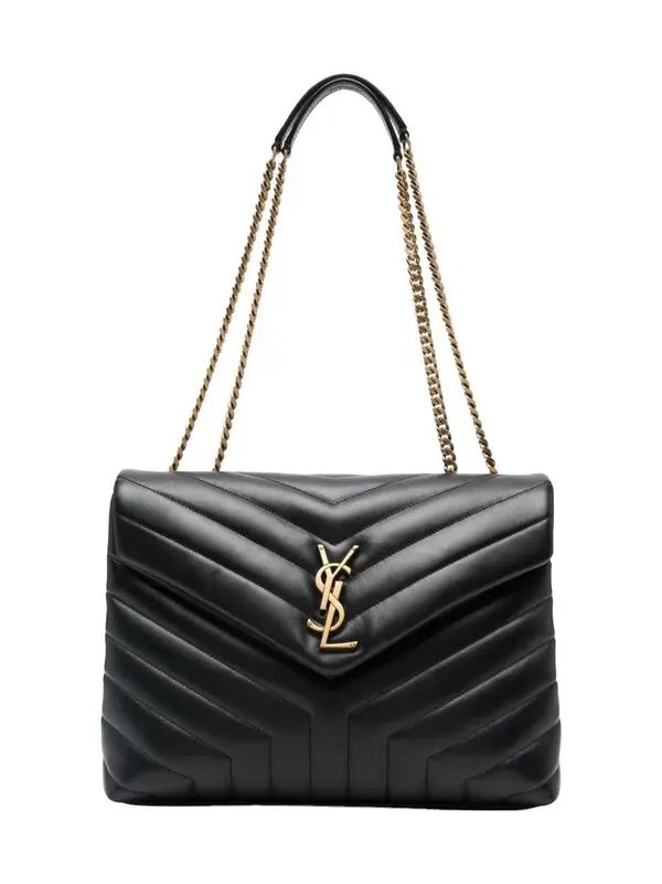 Saint Laurent Loulou Quilted Shoulder Bag - Black