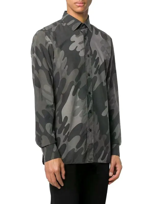 TOM FORD Printed Classic Shirt - Grey
