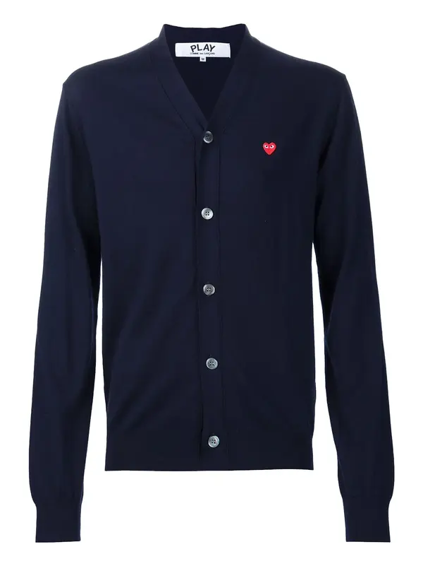 Play Comme Des Garcon Mini Heart Cardigan - Blue