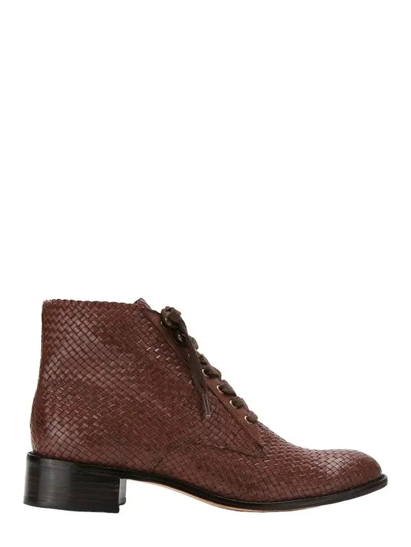 STUDIO CHOFAKIAN Leather Ankle Boots - Brown