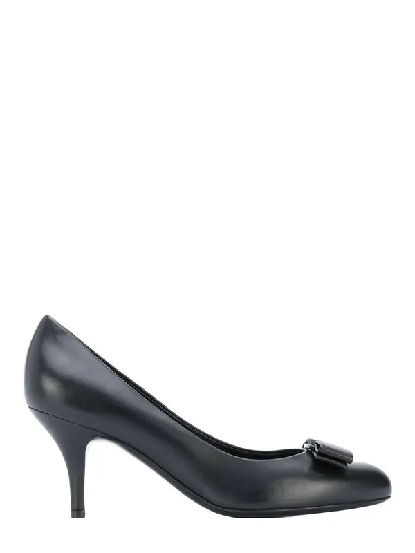 FERRAGAMO Carla Bow Detail Pumps - Black