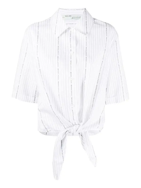 Off-White Popeline Knot Shirt - White