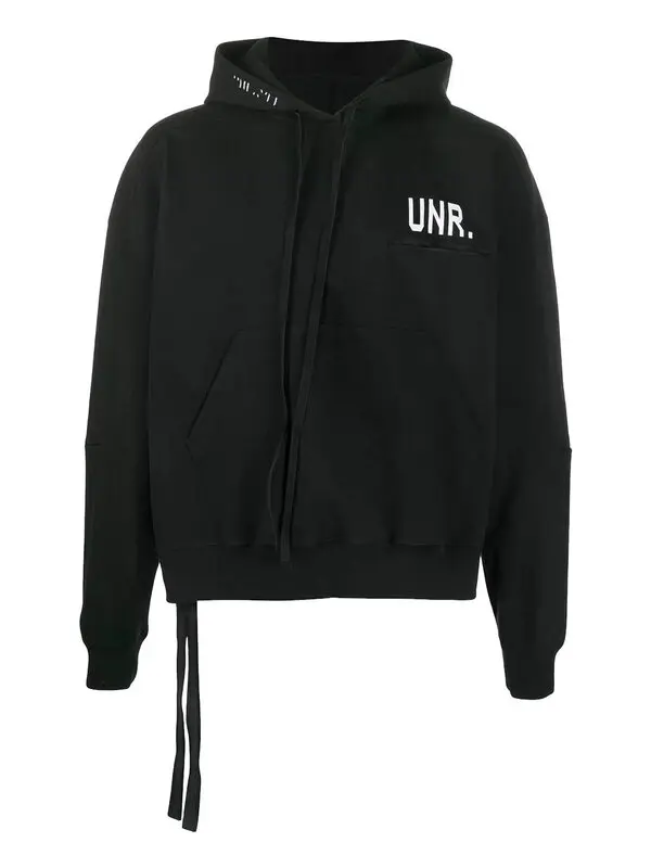 BEN TAVERNITI UNRAVEL PROJECT Logo Print Hoodie - Black
