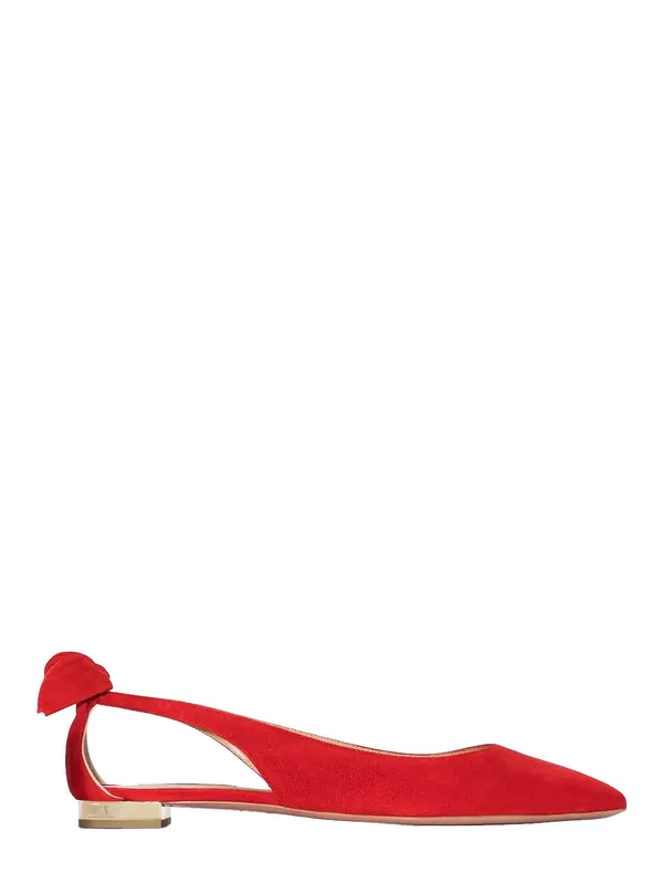 AQUAZZURA Bow Tie Ballerinas - Red