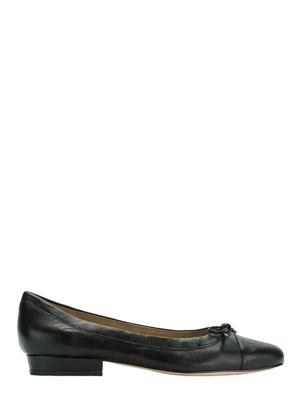 STUDIO CHOFAKIAN Martina Leather Ballerina Shoes - Black