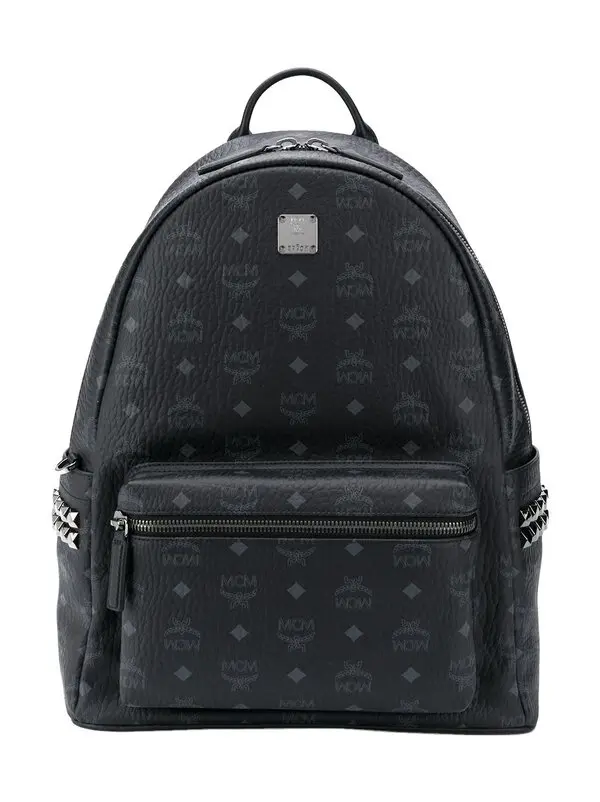Mcm Stark Studded Backpack - Black
