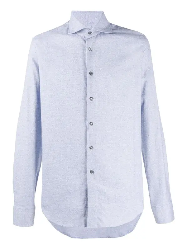 DELL'OGLIO Curved Hem Shirt - Blue