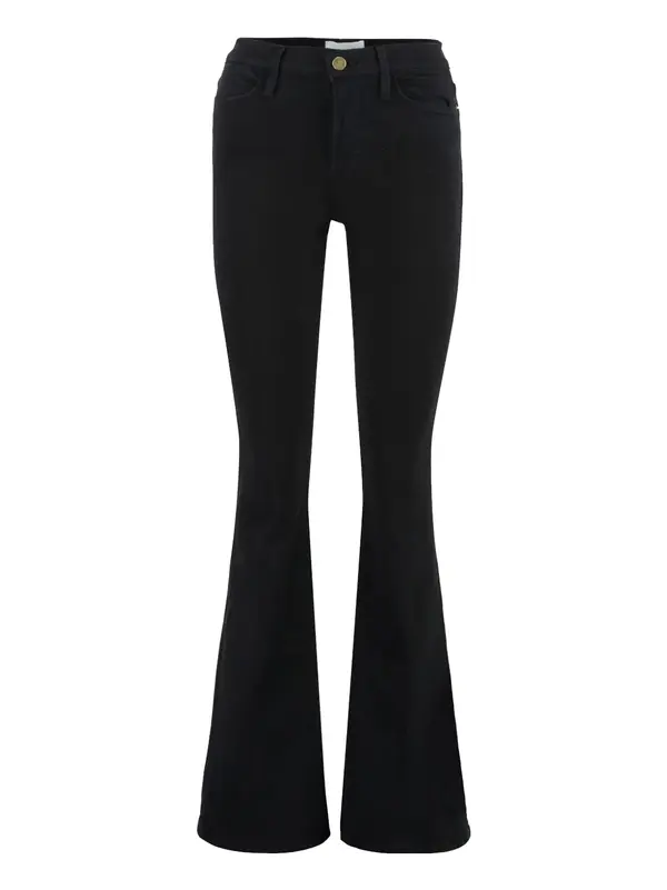 FRAME Le High Flare Jeans - Black