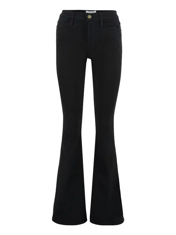 FRAME Le High Flare Jeans - Black