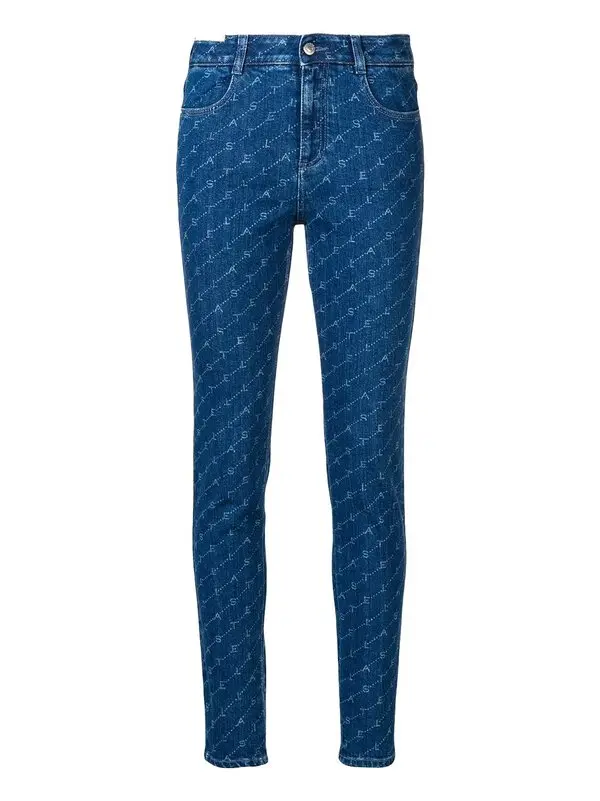 Stella McCartney Monogram Skinny Jeans - Blue