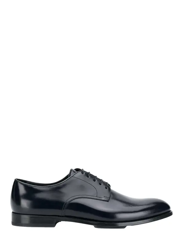 DOUCAL'S Leather Derby Shoes - Black