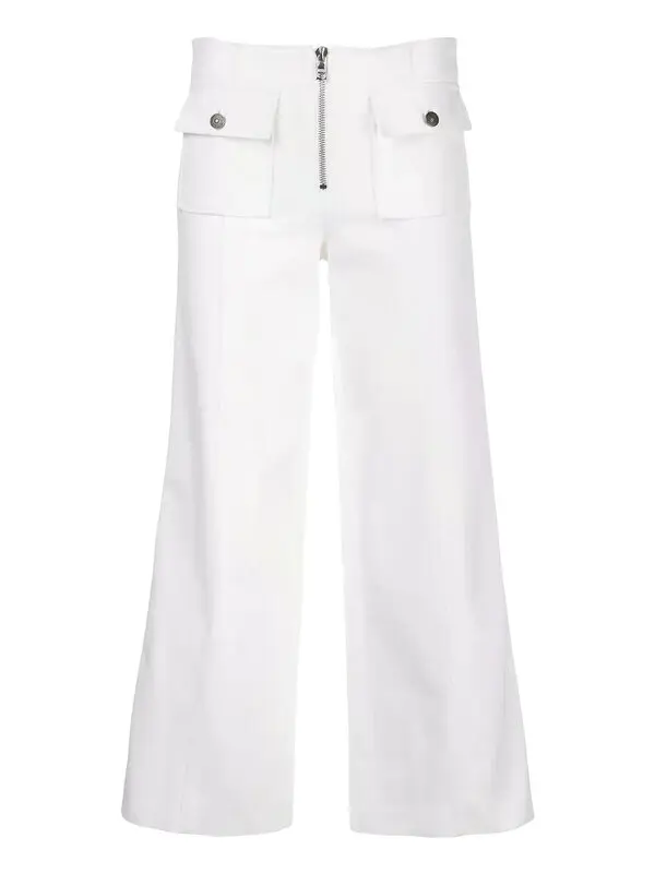 Cinq À Sept Flared Cropped Jeans - White