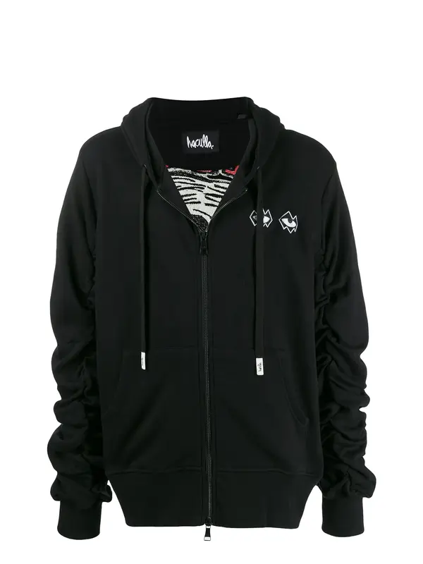 HACULLA. Embroidered Hoodie - Black