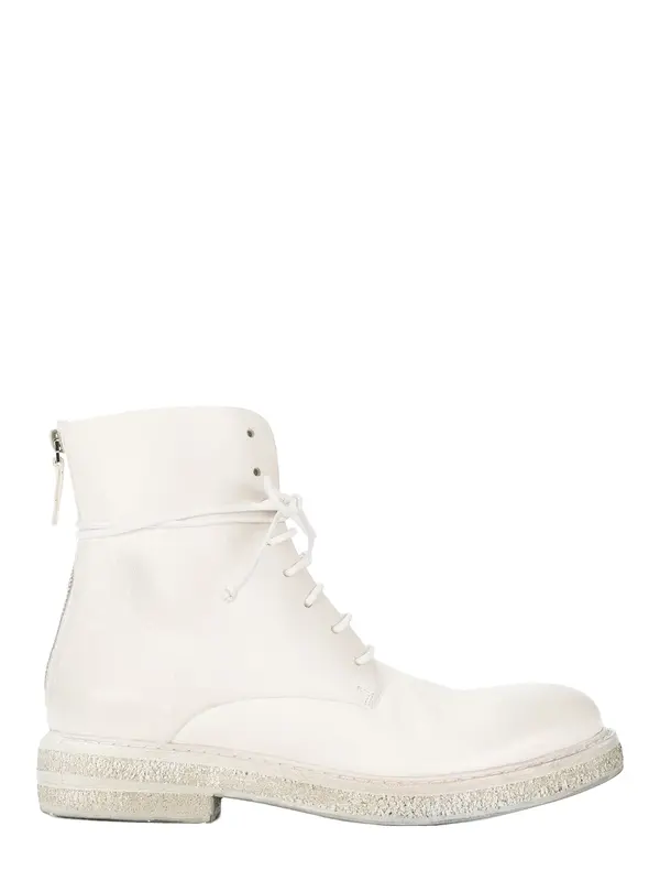 Marsèll Parrucca Leather Combat Boots - White