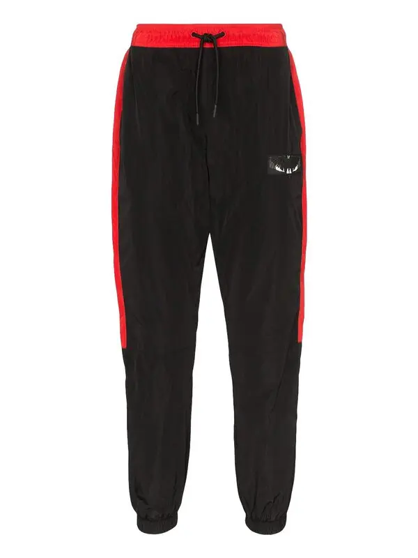 COUNTY OF MILAN Wings Patch Track Pants - Black