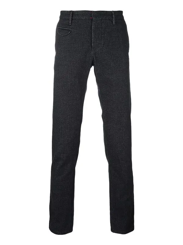Incotex Textured Tailored Trousers - Black