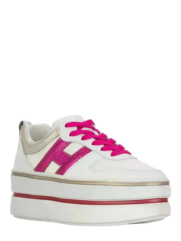 Hogan Maxi H222 Platform Sneakers - White