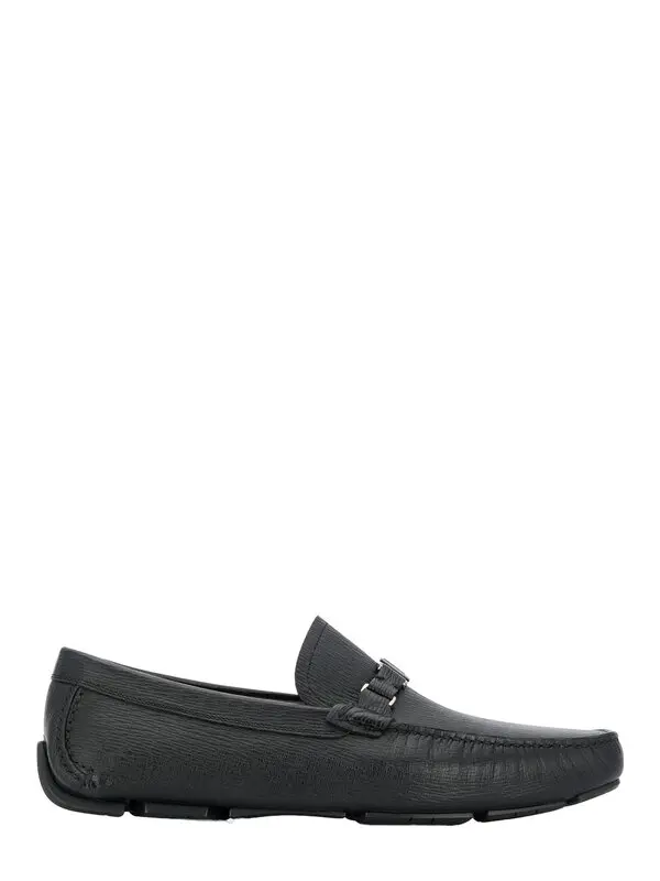 FERRAGAMO Vara Buckle Driving Shoes - Black