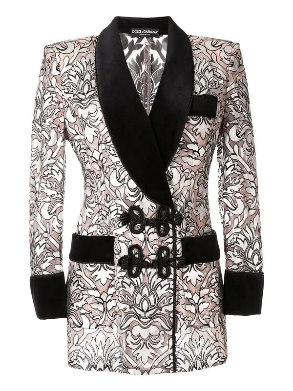 Dolce & Gabbana Baroque Print Blazer - Pink