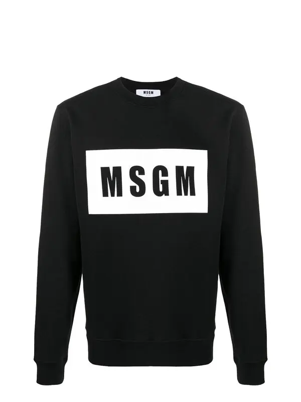 MSGM Logo-print Sweatshirt - Black