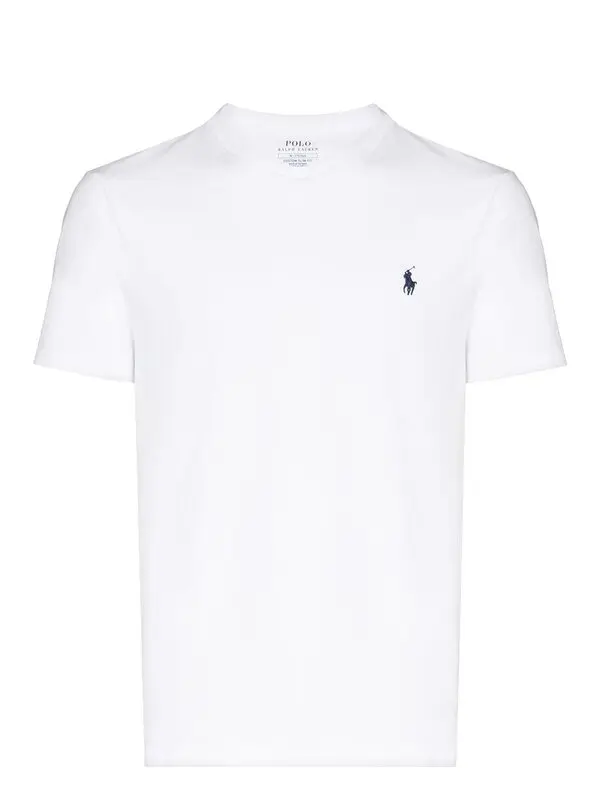 Polo Ralph Lauren Embroidered-logo Cotton T-shirt - White