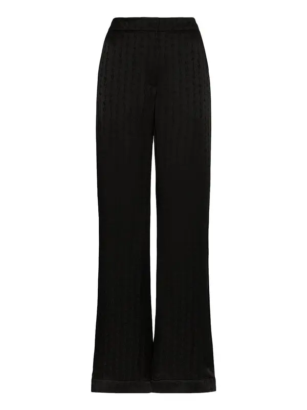 Off-White Alphabet-print Wide-leg Trousers - Black