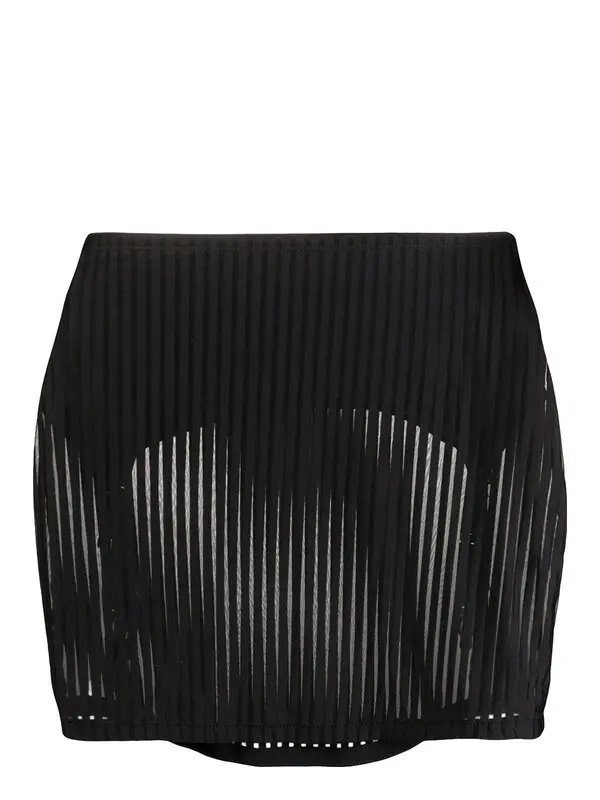 MAISON CLOSE Bandeau Striped Skirt - Black