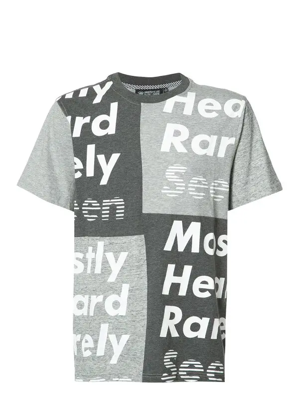 MOSTLY HEARD RARELY SEEN Patchwork T-shirt - Grey