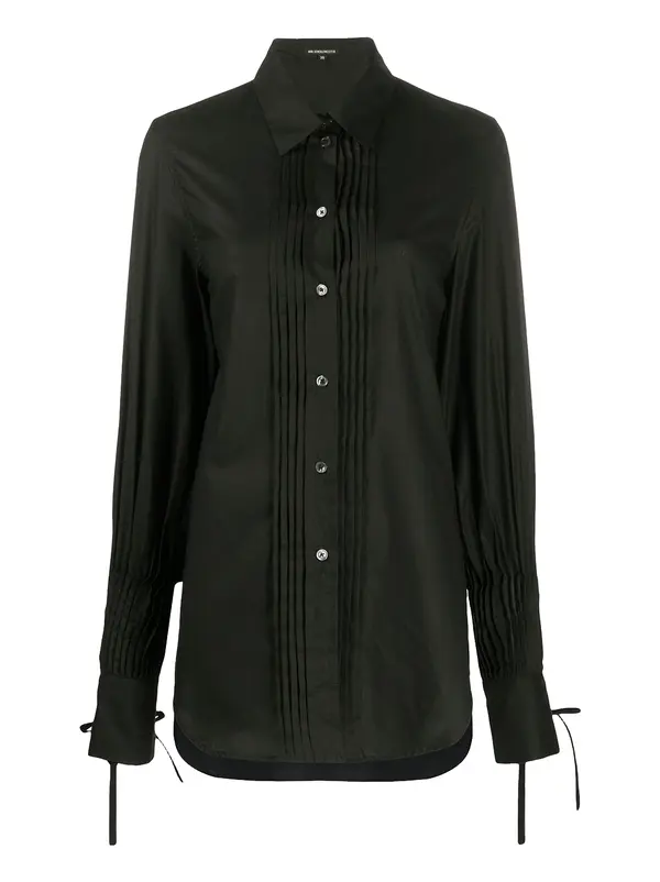 ANN DEMEULEMEESTER Pleated Shirt - Black