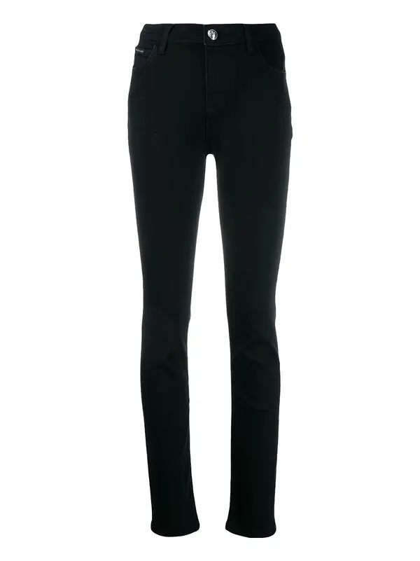 Philipp Plein High-waisted Skinny Jeans - Black
