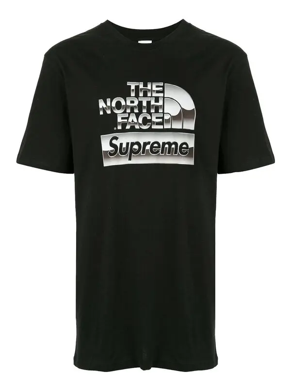 Supreme Tnf Metallic Logo T-shirt - Black
