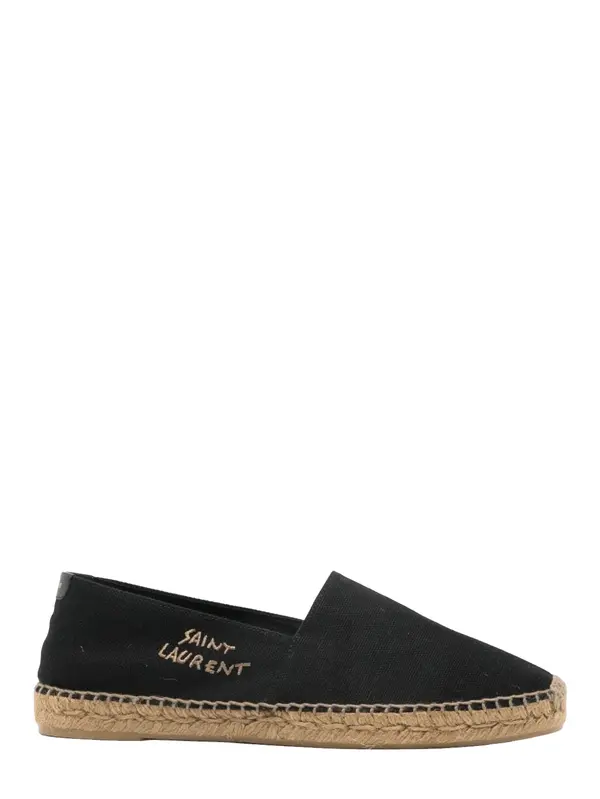 Saint Laurent Logo-embroidered Espadrilles - Black