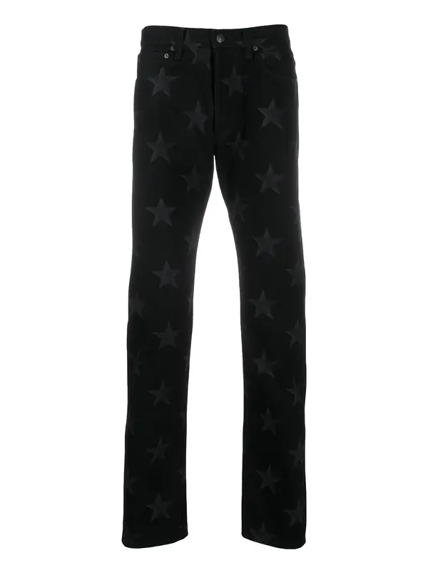 TAKAHIROMIYASHITA THESOLOIST. Star Printed Cotton Trousers - Black