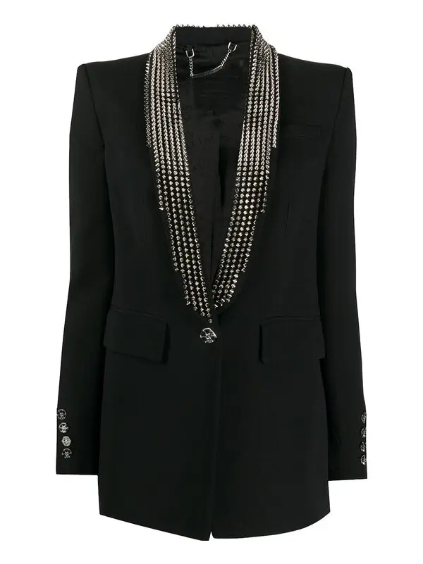 Philipp Plein Spike-studded Blazer - Black