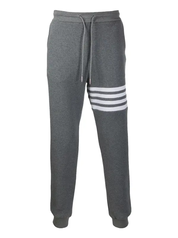 Thom Browne 4-bar Waffle Stitch Track Pants - Grey