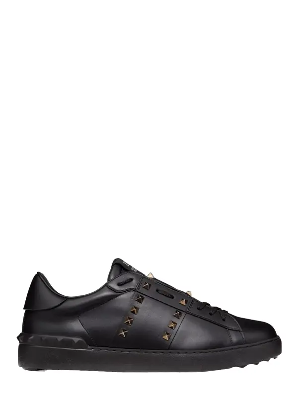 Valentino Garavani Rockstud Untitled Leather Sneakers - Black