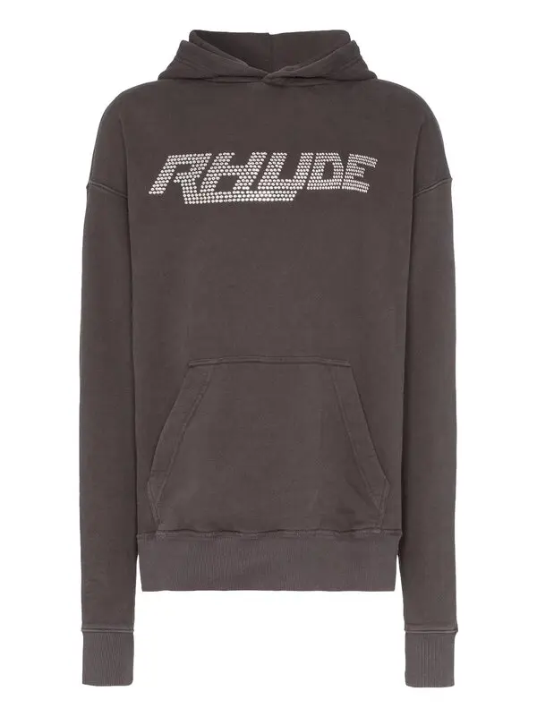 Rhude Swarovski Embellished Logo Hoodie - Black