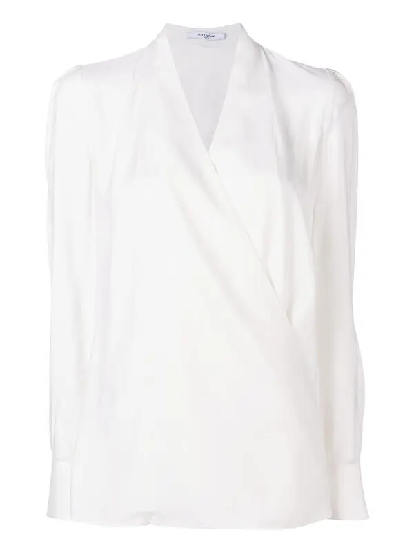 Givenchy Surplice Blouse - White