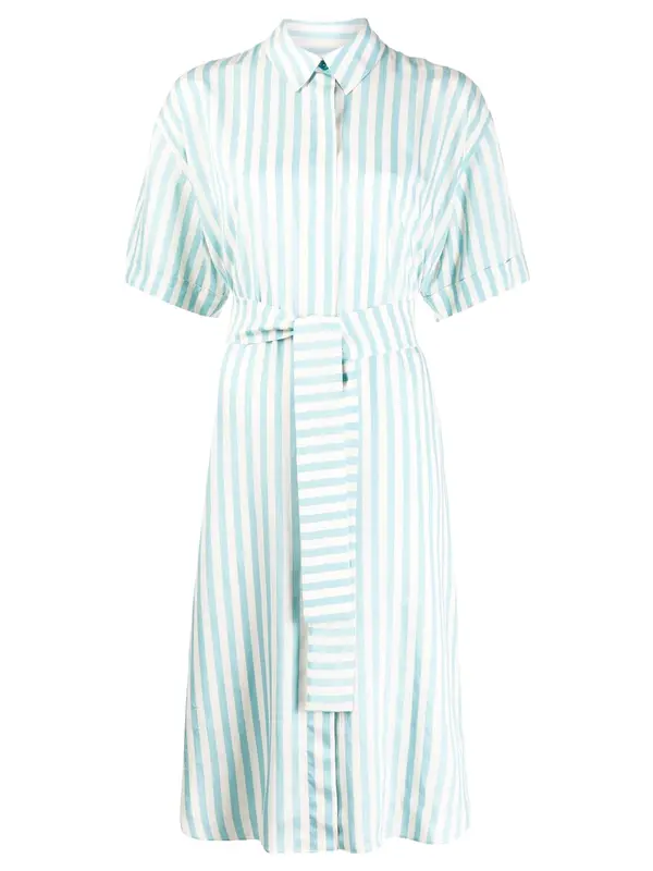 Paul Smith Striped Shirt Dress - Blue